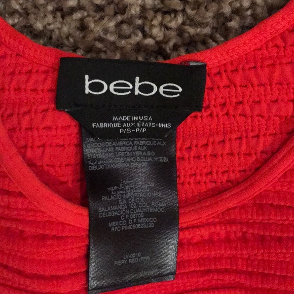 bebe | Dresses | Bebe Red Cutout Dress | Poshmark